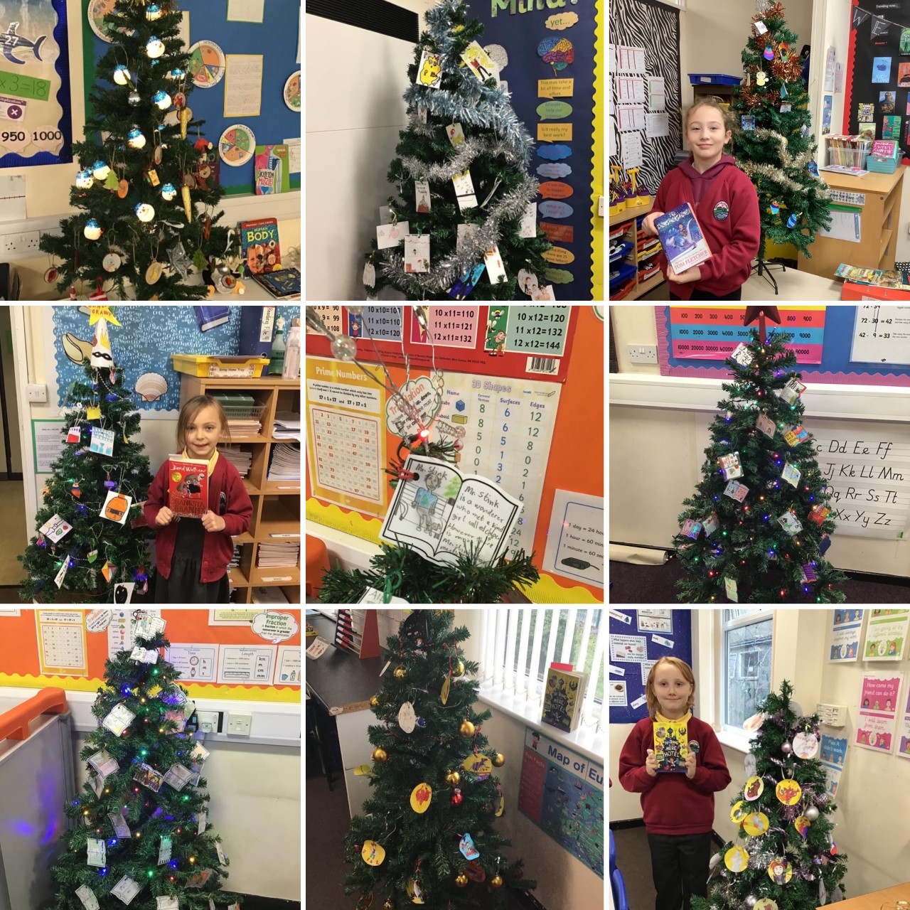 Book Themed Christmas Trees - Gorse Hall Primary School